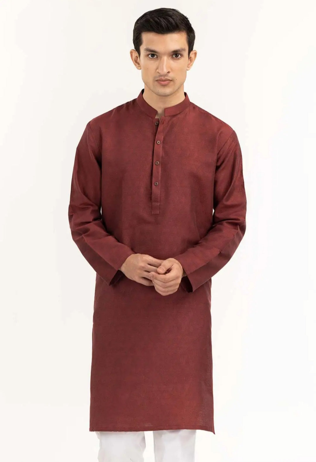 Rusty maroon mens kurta – Monz Fashion