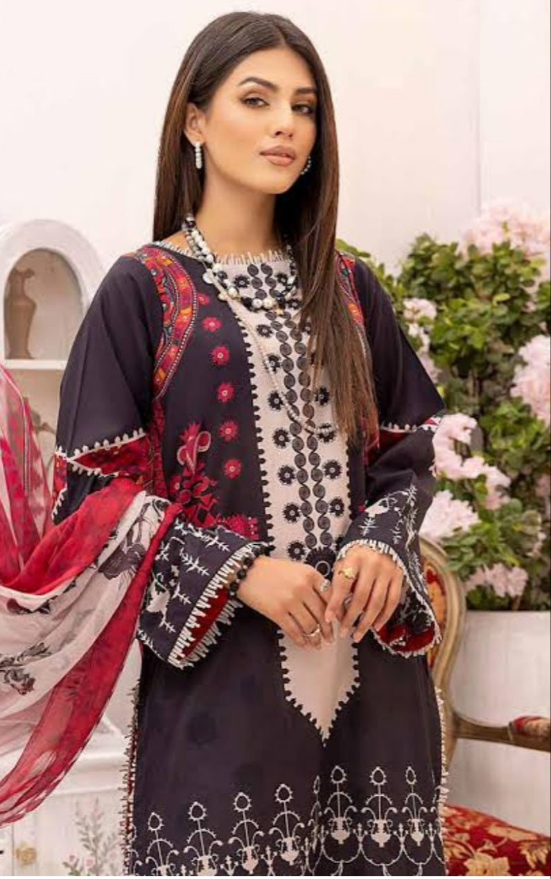 Cultural Black & red 3 Piece Suit – Monz Fashion