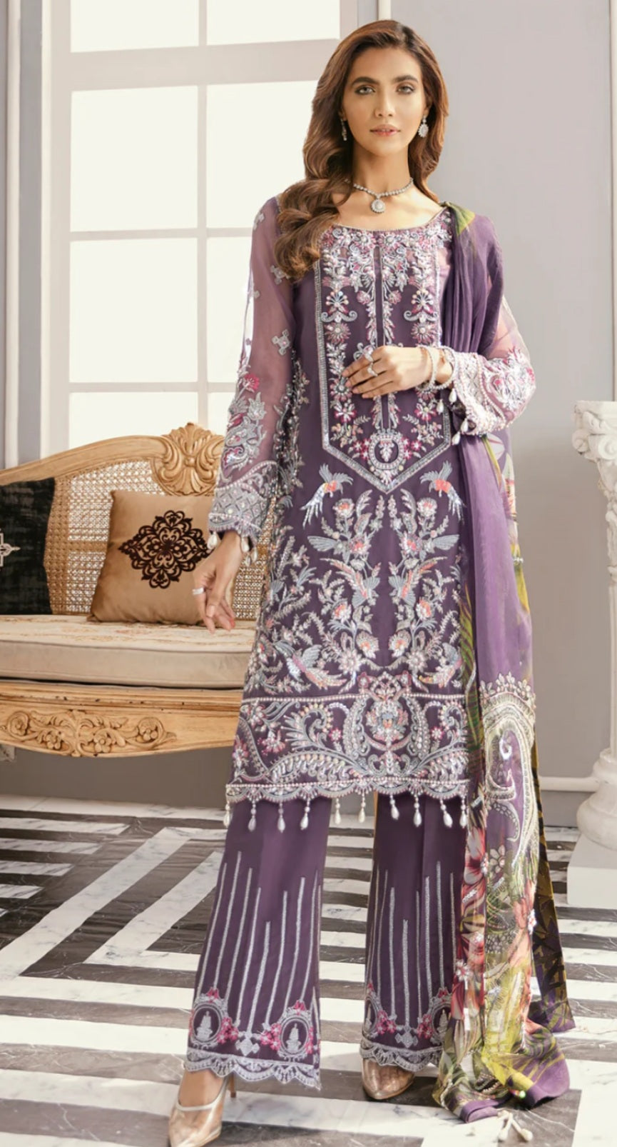 Lavender heavy formal 3pc – Monz Fashion